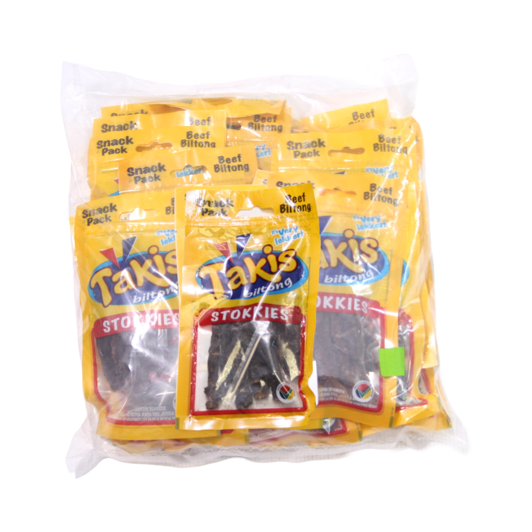 Takis Biltong Snack Pack - Stokkies- Beef - 20 x 40g - Bulk Pack ...